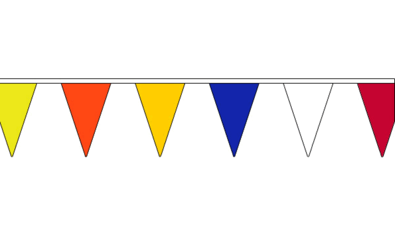 Multi Coloured Triangle Bunting – Welcome to Flag Superstore