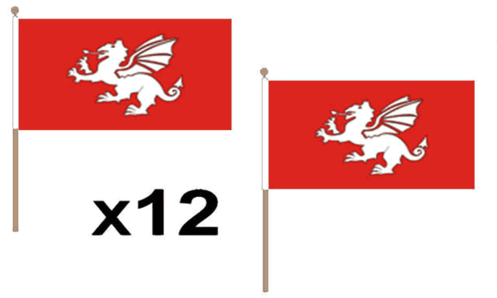 English White Dragon Hand Flags (C) – Welcome to Flag Superstore