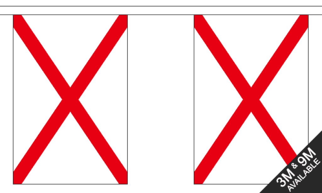 St Patricks Cross Small Bunting – Welcome to Flag Superstore