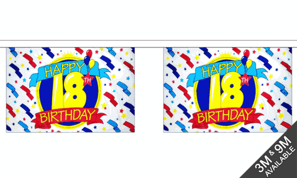 Happy 18th Birthday Small Bunting – Welcome to Flag Superstore