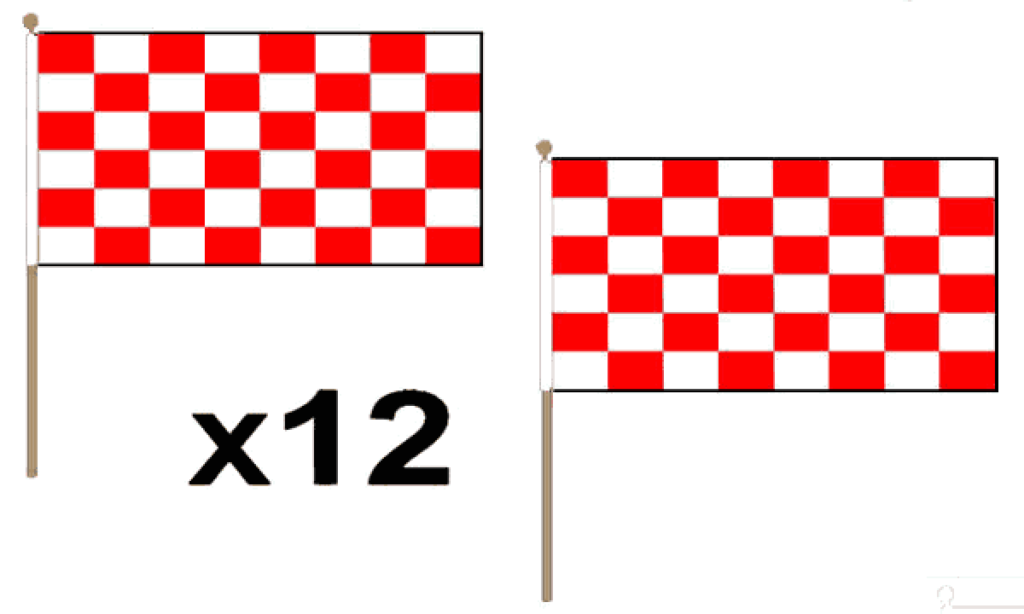 Red and White Check Large Hand Flags – Welcome to Flag Superstore