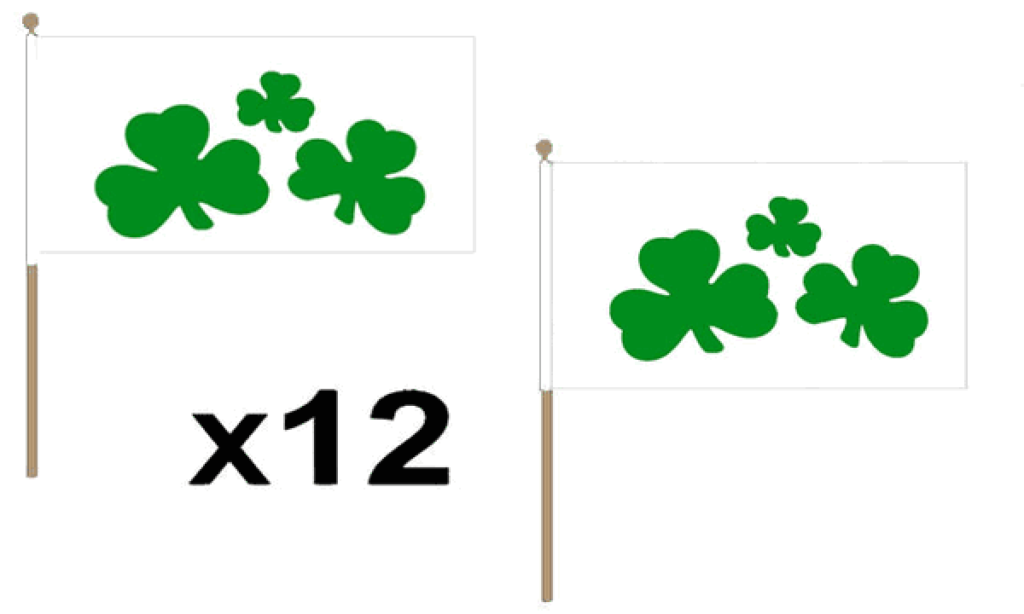 Shamrock Large Hand Flags – Welcome to Flag Superstore